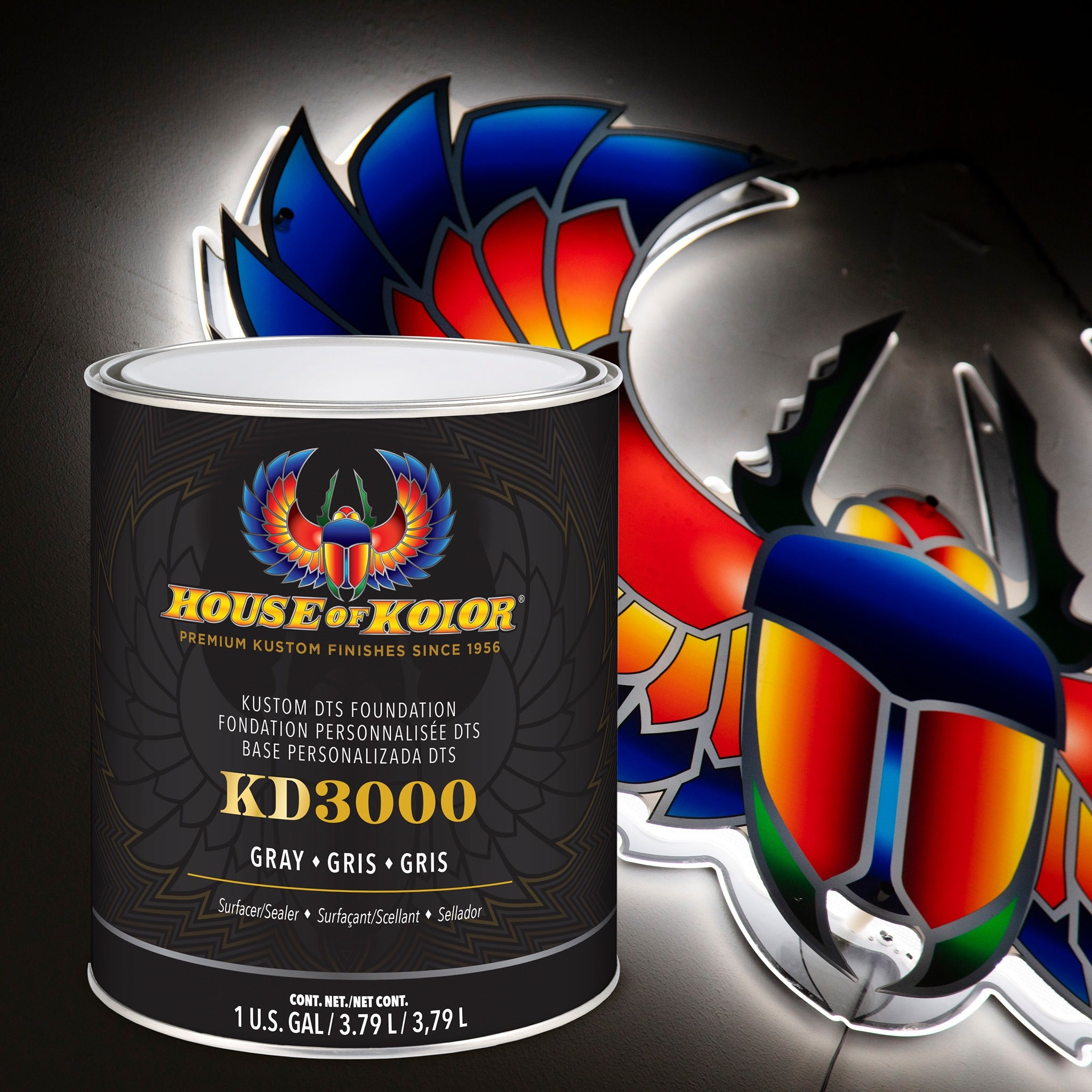 House of Kolor KD-3000 Gray Kustom DTS Foundation Surface Sealer KD300 ...