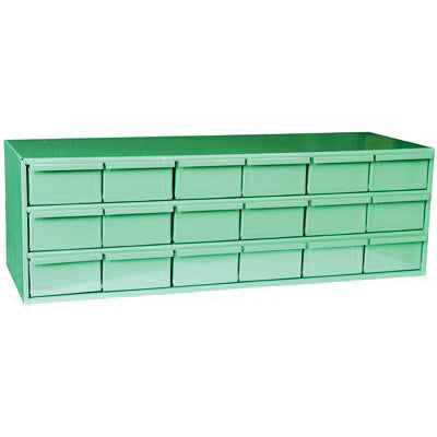 Au-ve-co® 18-D Drawer Cabinet, 34 in OAW, 11 in OAH, 11-1/4 in OAD, 18 ...